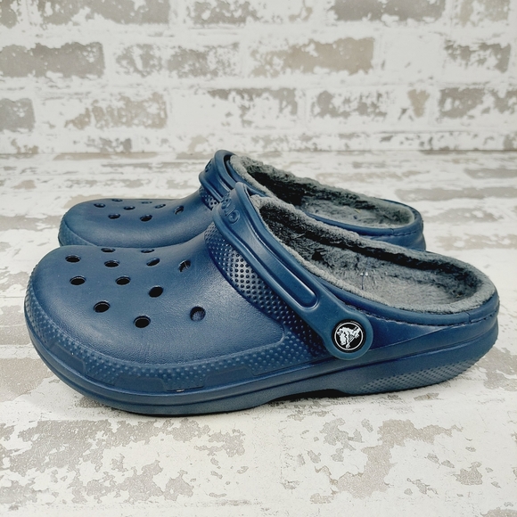 CROCS | Shoes | Crocs Unisex Classic Lined Navy Clog Slippers O 76 ...